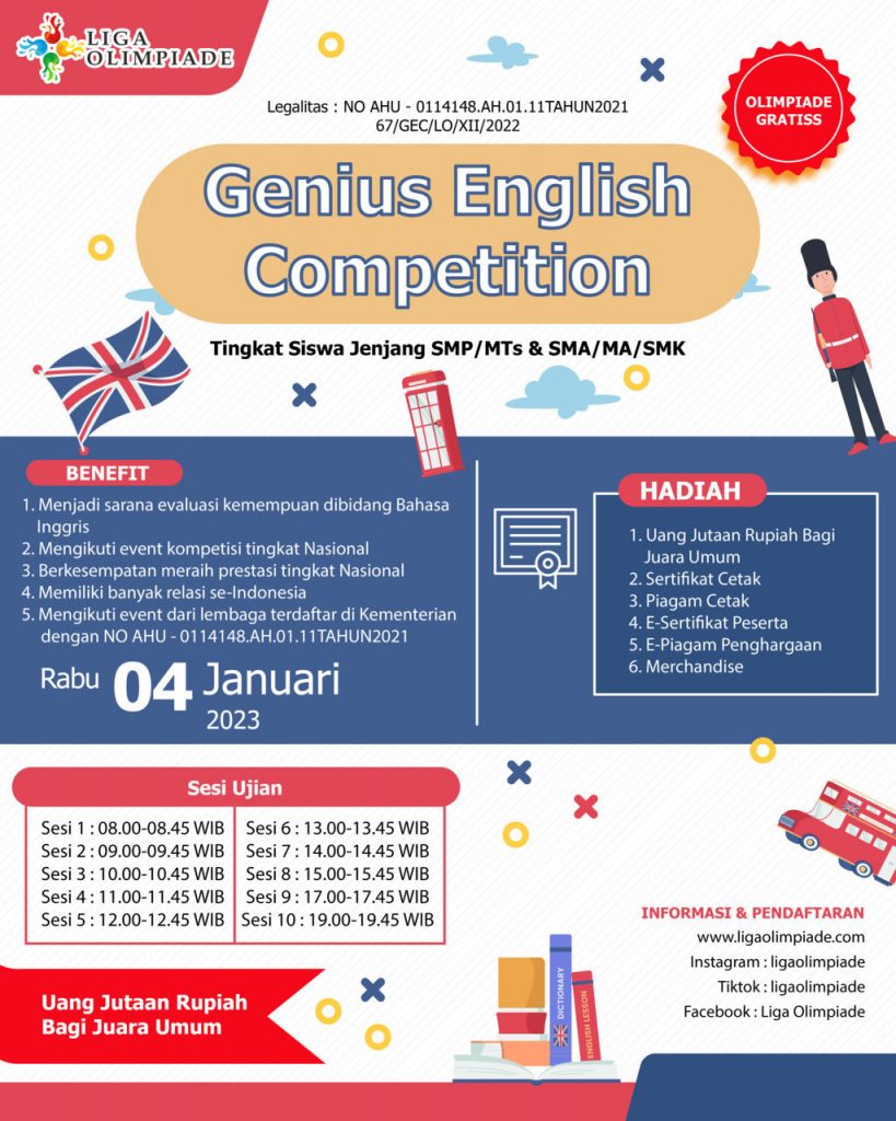 Genius English Competition 2023 – Olimpiade