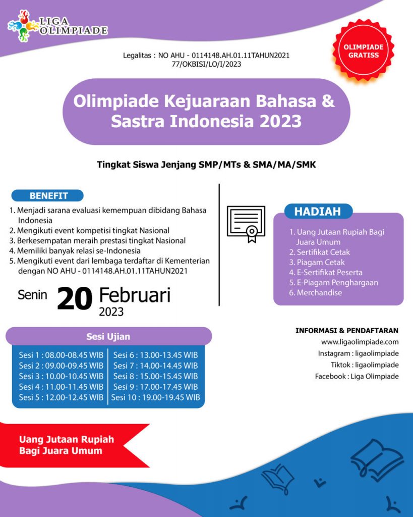 Olimpiade Kejuaraan Bahasa & Sastra Indonesia 2023 – Olimpiade